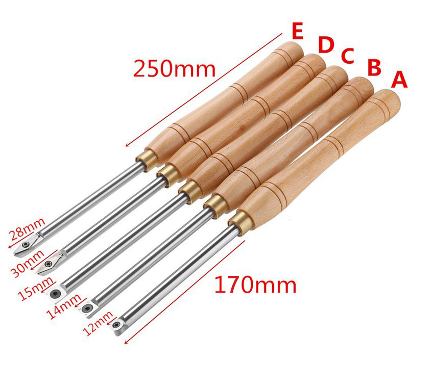 Wood Handle Round Shank Woodworking Tools with Original Carbide Cutters