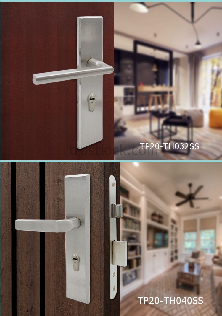 TRUST TP20 Square Plate with Stainless Steel SUS304 Door Handle