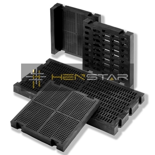 Rubber modular vibrating screen