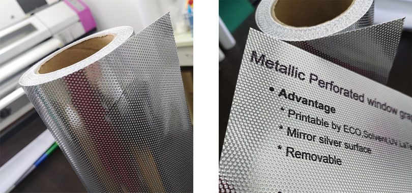 Perforated window vinyl | One way vision | manufacturer-K2