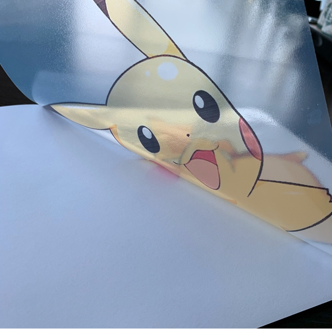 Printable adhesive clear vinyl rolls for a variety of applications