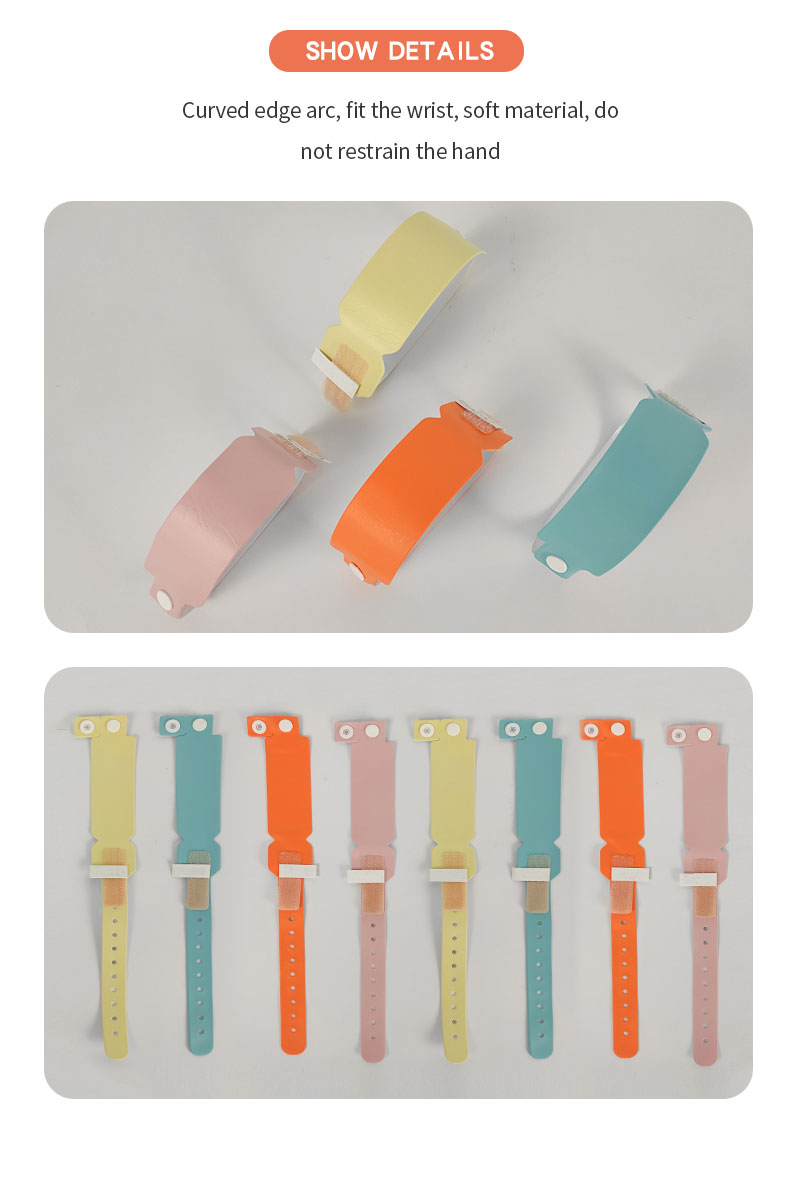 Medical Soft PVC vinyl snap rfid Wristband ID Band Baby Identification ...