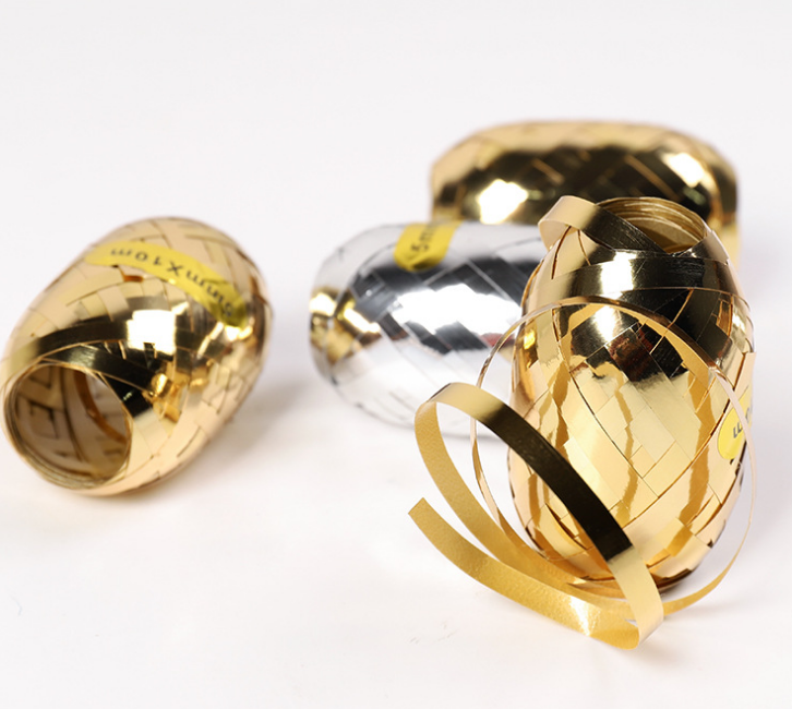 Poly Curling Ribbons Metallic Gold 5mmx10m