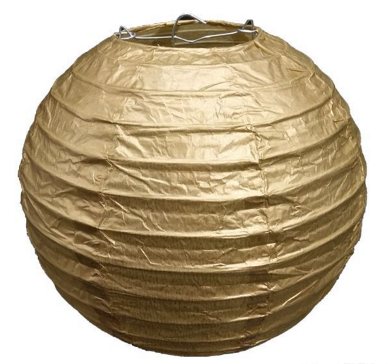 Gold Hanging Paper Lanterns party decoration 30.5cm
