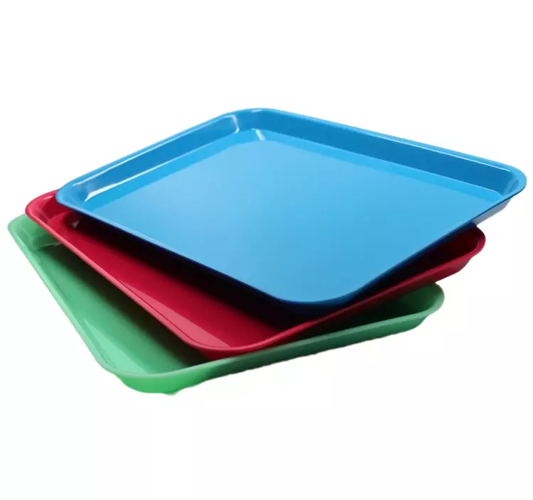 Medical Grade Flat Plastic Dental Instrument Tray