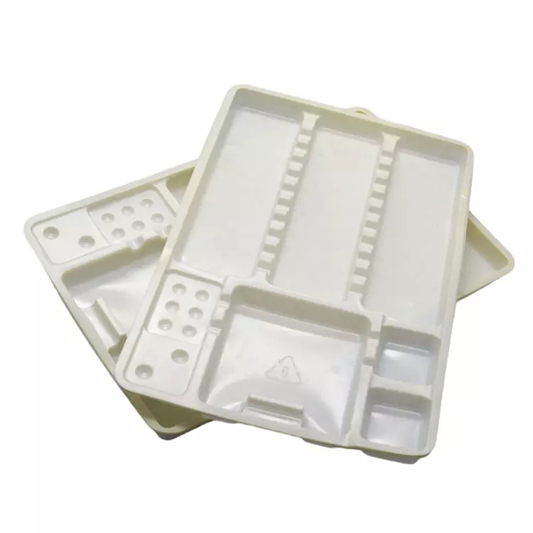 Disposable Plastic Dental Instrument Tray with Mixing Wells