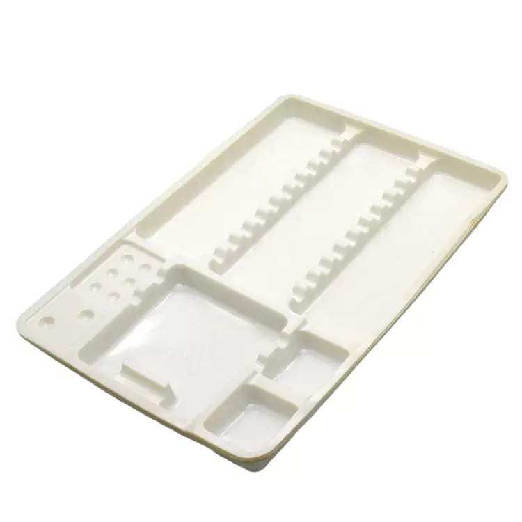 Disposable Plastic Dental Instrument Tray with Mixing Wells