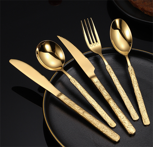 Factory Custom Logo Luxury Flatware Set Gold Fork Spoon Knife Cutlery ...