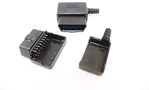 OBD2 Male Connector 16pin 90 Degree Right Angle J1962m Plug with Snap ...
