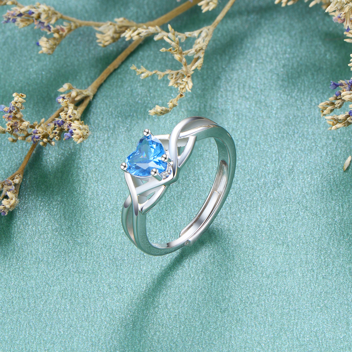 sapphire heart gemstone ring,Rings