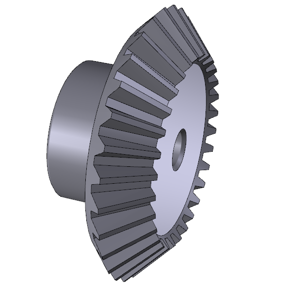 CONICAL STRAIGHT-TOOTHED GEARS 1:2 TYPE A