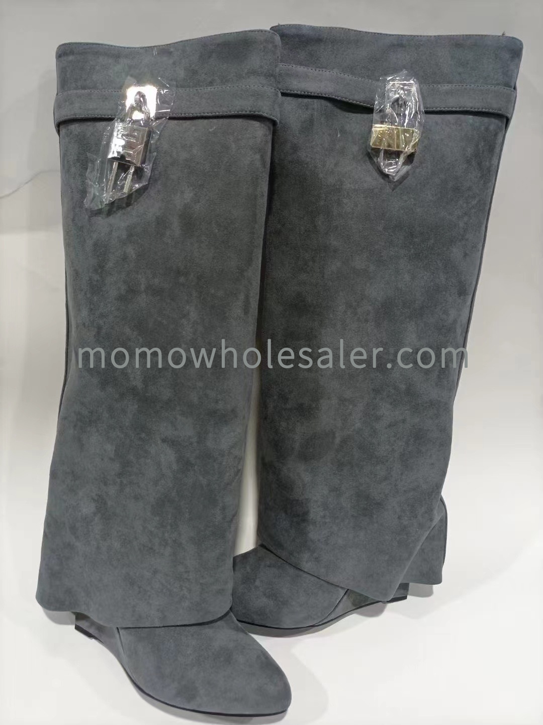 Hot Selling Autumn Round Toe Large Cylinder Metal Lock Buckle Medium ...