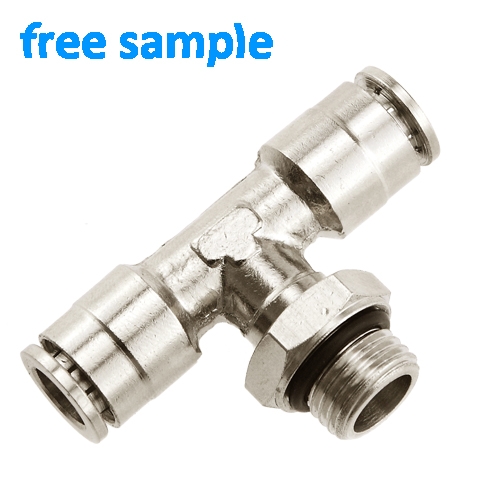 BPT Brass Tee Push in Fitting with Bspp/G Thread