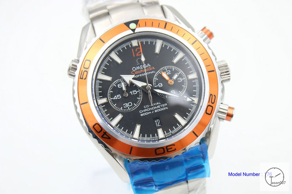 Omega Seamaster Planet Ocean Quartz Stop watch Chronograph Stainless ...