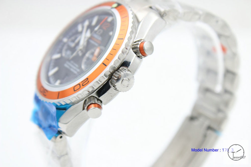 Omega Seamaster Planet Ocean Quartz Stop watch Chronograph Stainless ...