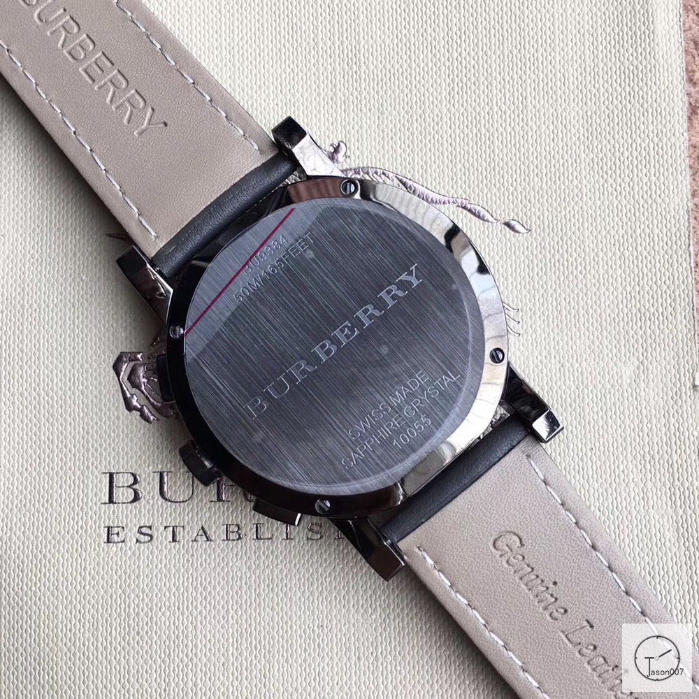 Burberry Black Dial 42MM Full Black Quartz Chronograph Stainless Steel ...