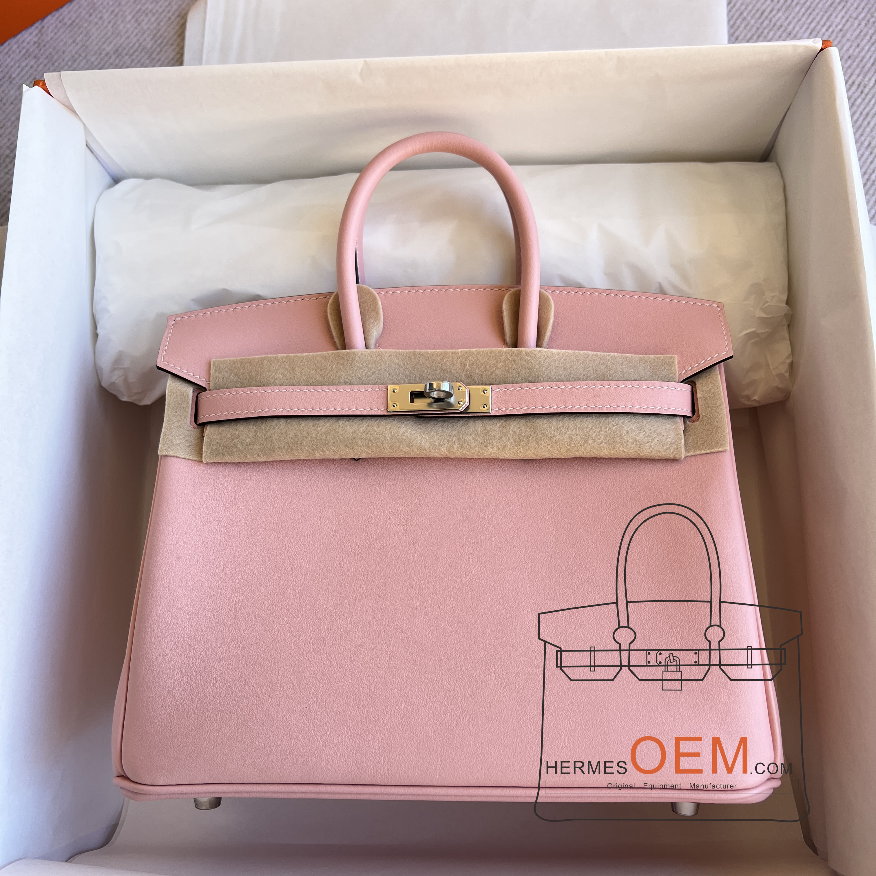 Birkin25 swift 3Q rose sakura silver