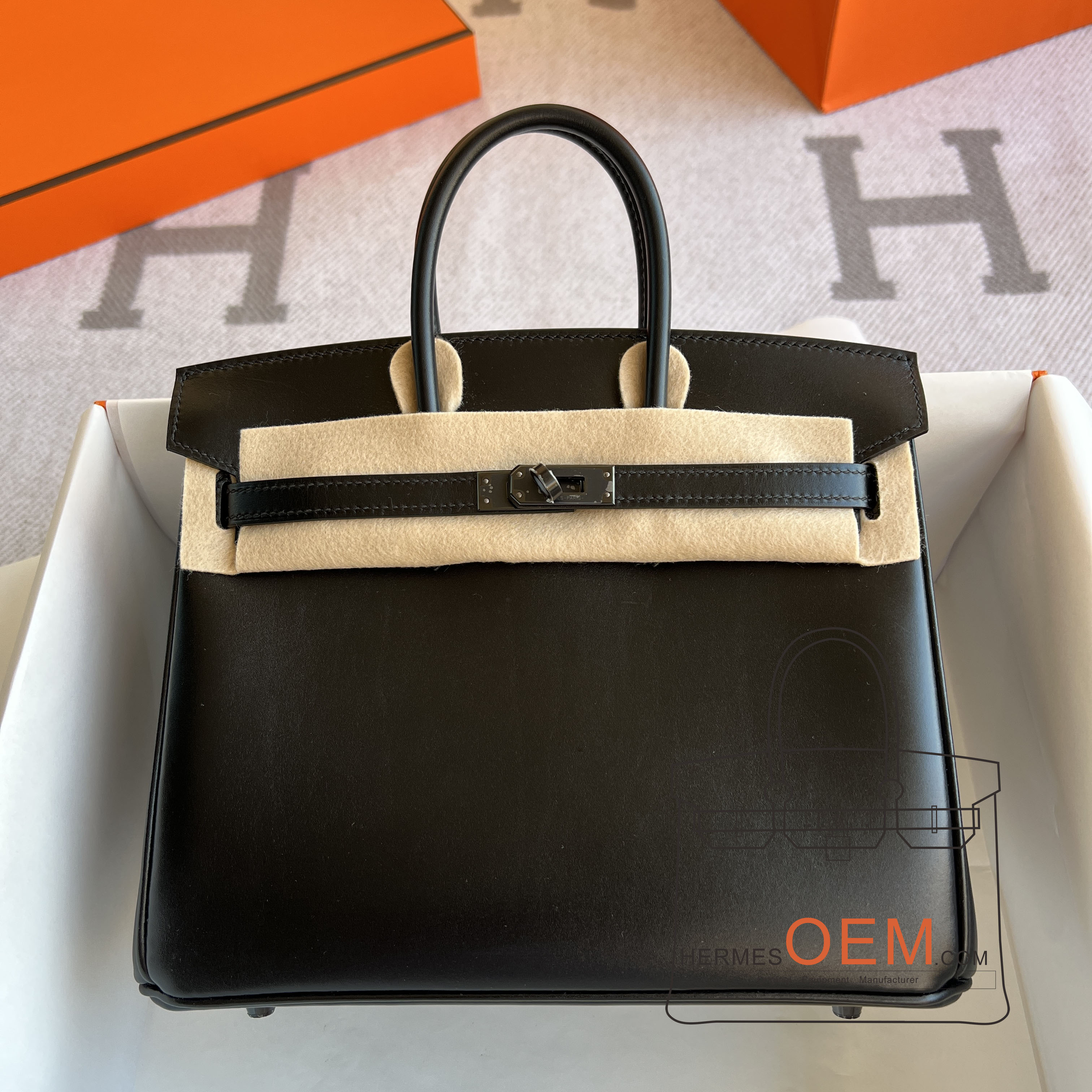 Birkin 25cm Box So Black