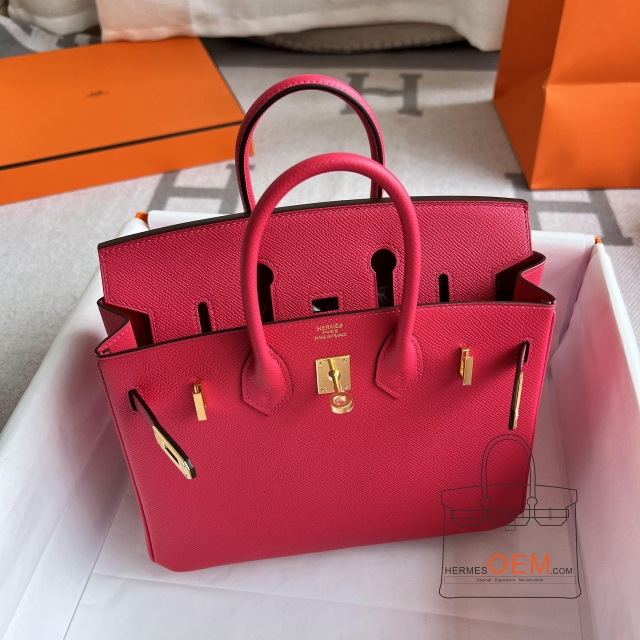 Birkin25 90 Framboise Epsom GHW