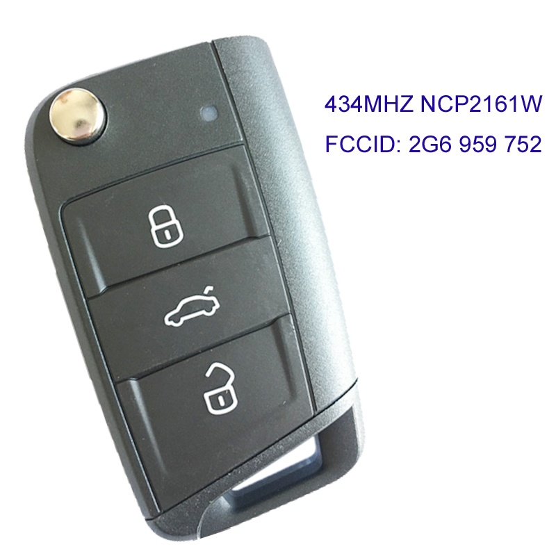 MK120017 Original 434MHZ 3 Button Remote Flip Key For Polo GOLF Mk7 ...