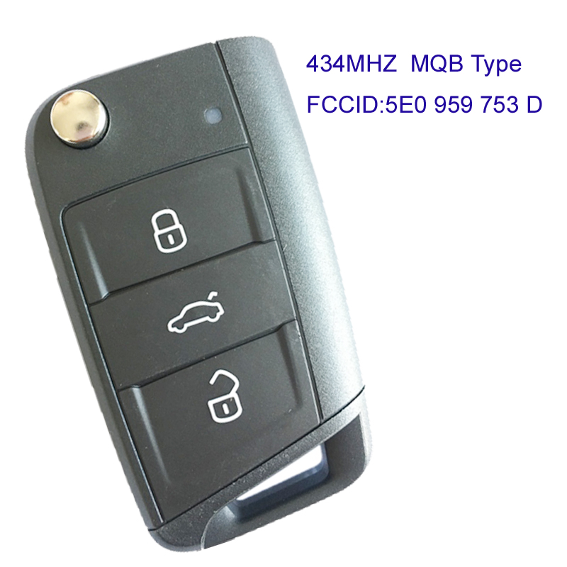 MK120022 3 Buttons 434 MHz Flip Key Remote Control Fob for Skoda ...