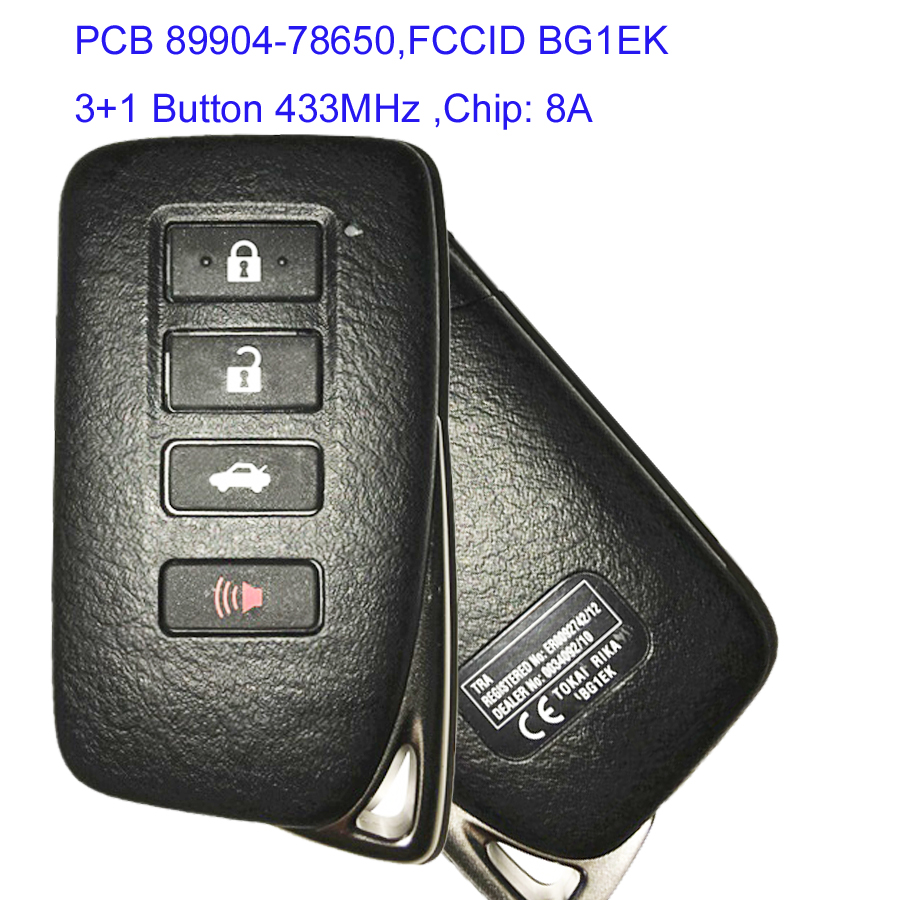 MK490017 3+1 Button 433MHz Smart Key for Lexus LX460 LX570 NX200 NX300 ...