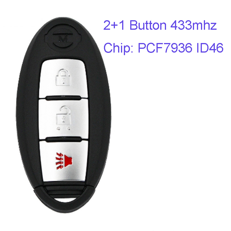 MK210077 2+1 Button 433mhz Remote Control Key for N-issan Teana with ...