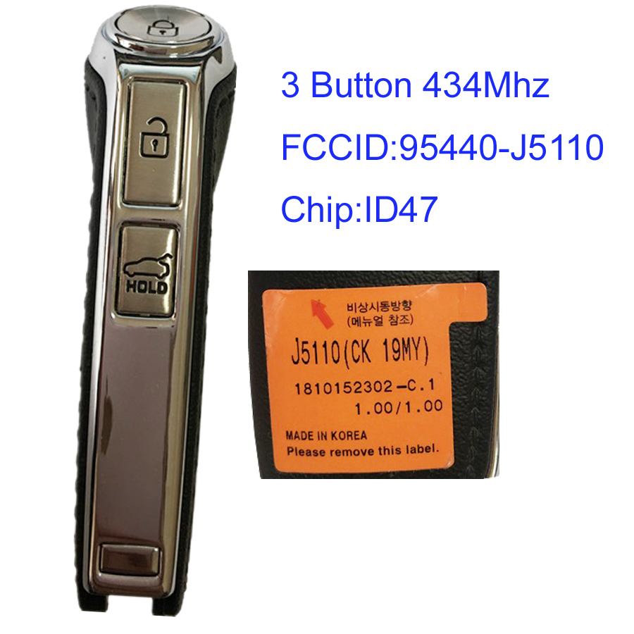 MK130104 3 Button 433MHZ Smart Card Smart Key for Kia Ceed 95440 A2900 ...