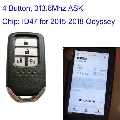 MK390001 4 Button 433MHz Smart Key Remote for Tata Nexon Auto Car Key ...