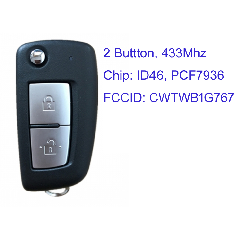 MK210031 Original 433MHZ 2 Button Flip Key For N-ISSAN X-TRAIL JUKE ...