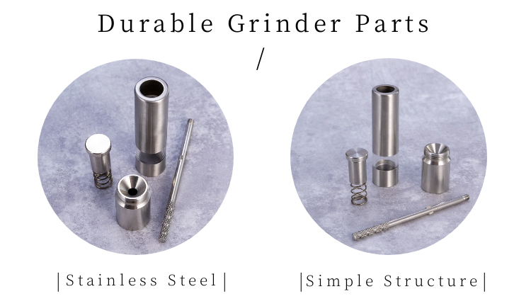 Best Stainless Steel Thumb Sea Salt Mill & Mini Pepper Grinder