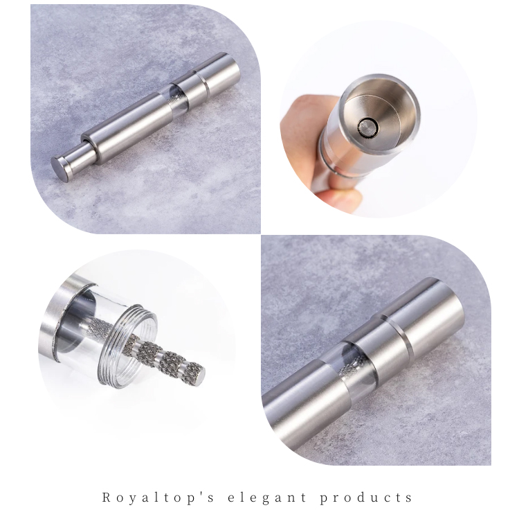 Best Stainless Steel Thumb Sea Salt Mill & Mini Pepper Grinder