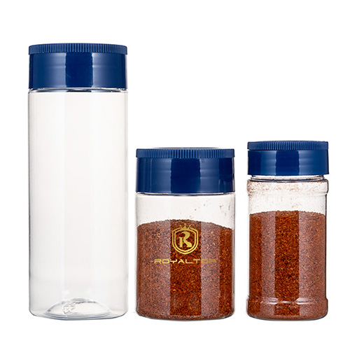 Plastic Spice Jar With Rotating Shaker Lids