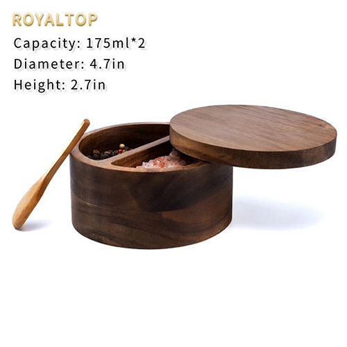 Wholesale Wooden Spice Box & Salt Cellar With Spoon