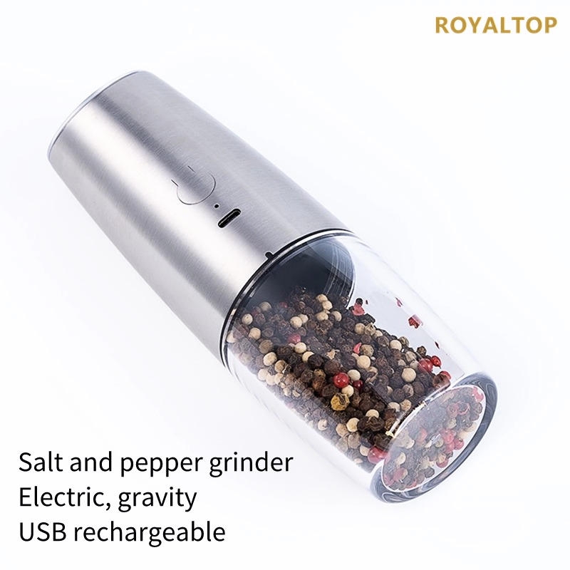 USB Rechargeable Salt & Pepper Grinders,Kitchen Spice Tools,Salt and ...