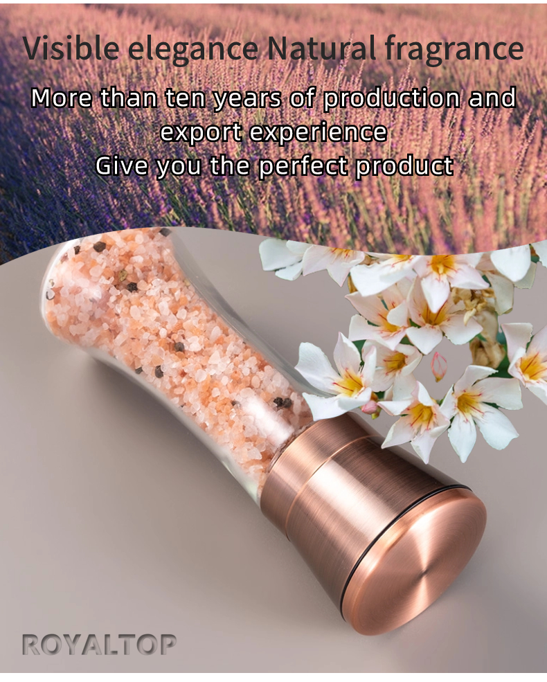 Novel Rose Gold Salt & Pepper Grinder Bottle Set