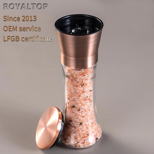 Novel Rose Gold Salt & Pepper Grinder Bottle Set