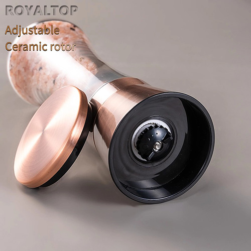 Novel Rose Gold Salt & Pepper Grinder Bottle Set