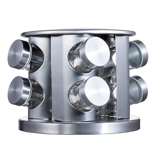 Wholesale Stainless Steel Rotating Spice Rack with Jar