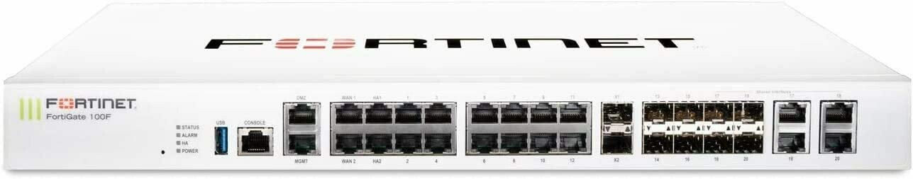 FG-100F Fortigate 100F FG-100F, 22x GE RJ45 ports (including 2x WAN ...