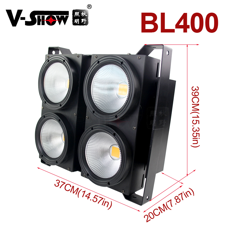 2pcs 4*100W 4 Eyes LED Blinder Light DMX Warm White Audience Blinder ...