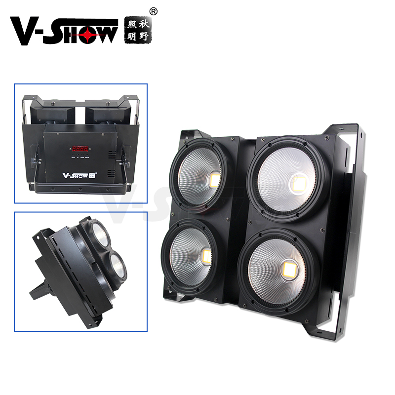 2pcs 4*100W 4 Eyes LED Blinder Light DMX Warm White Audience Blinder ...