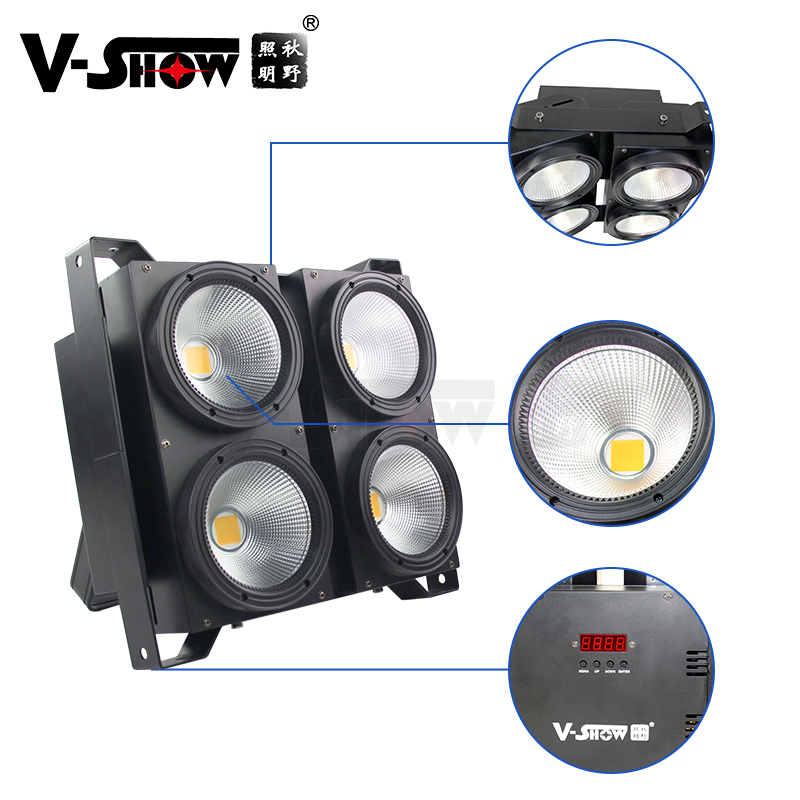 2pcs 4*100W 4 Eyes LED Blinder Light DMX Warm White Audience Blinder ...