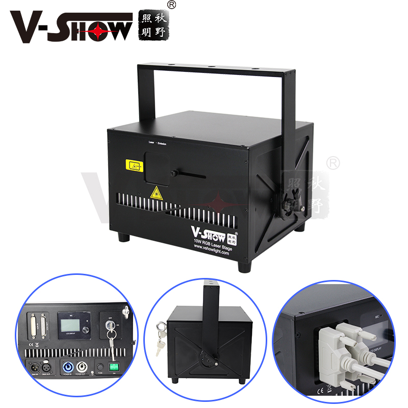V-Show 2pcs 10W disco stage dj laser light projector pro led animation ...