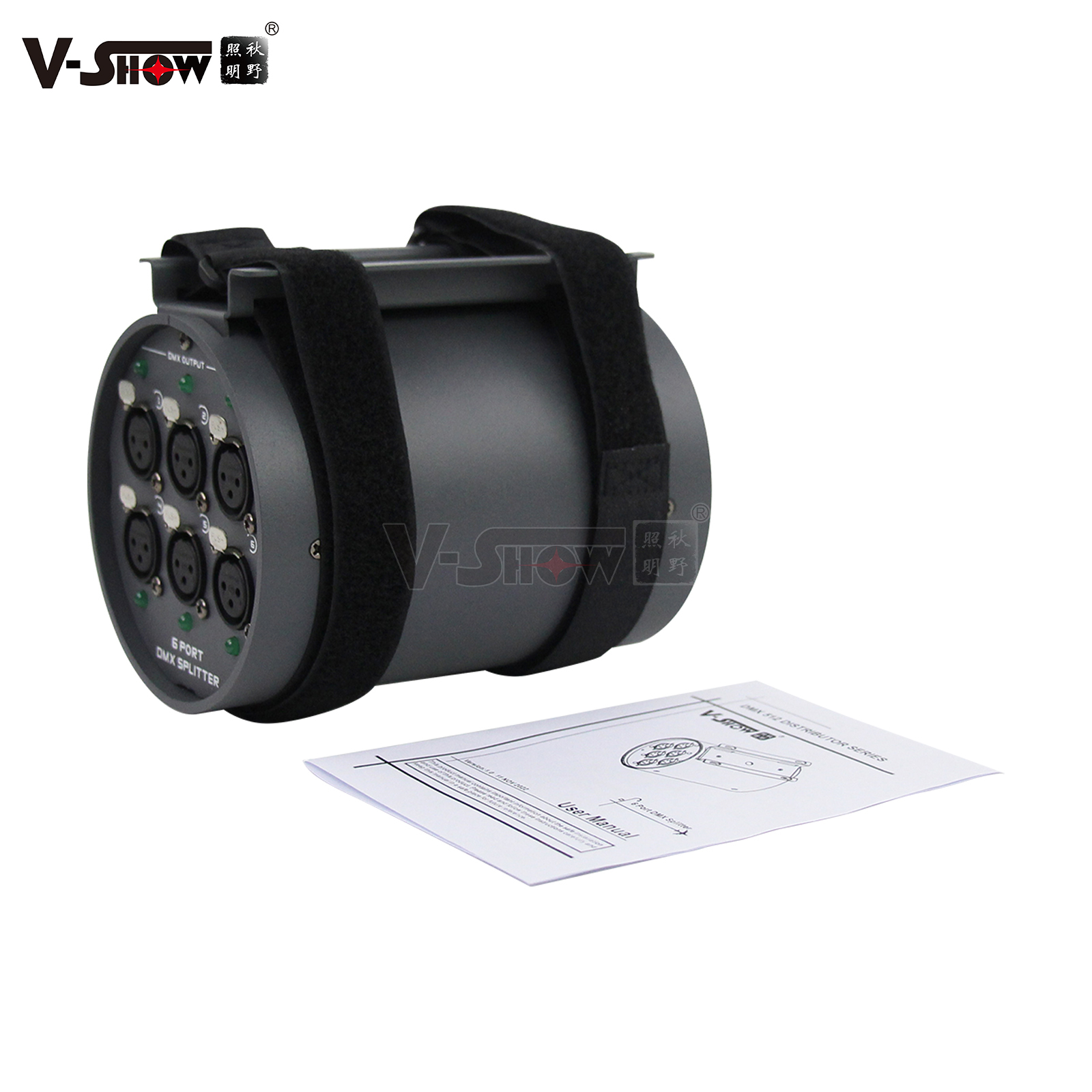 1pc 6 Port DMX Splitter Output 512x 6 Channels For Dj Disco Stage Light Control