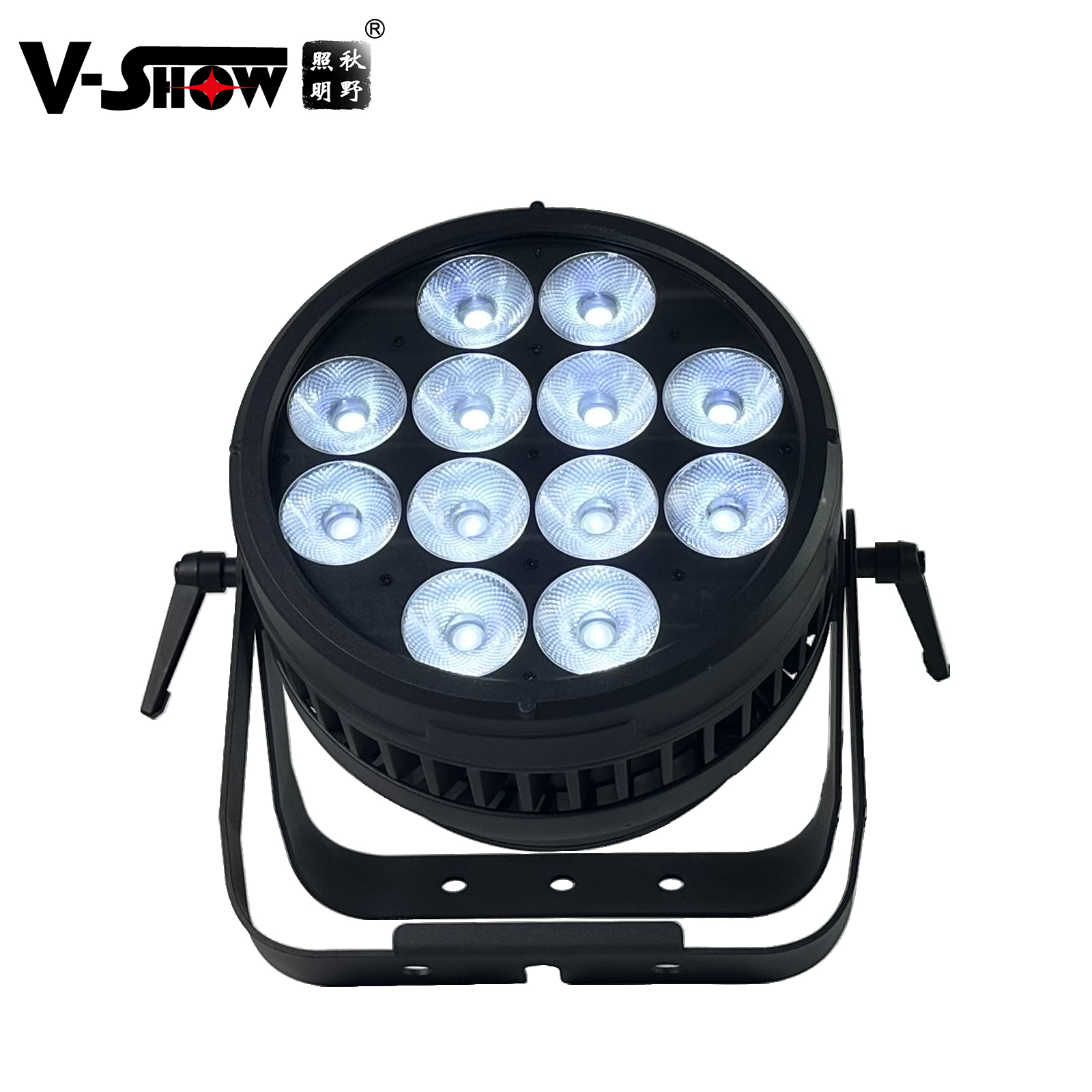 V-Show ship by sea High Power 12pcs light with 2 case 12x20w RGBWA UV 6in1 IP65 Led Par Can ...