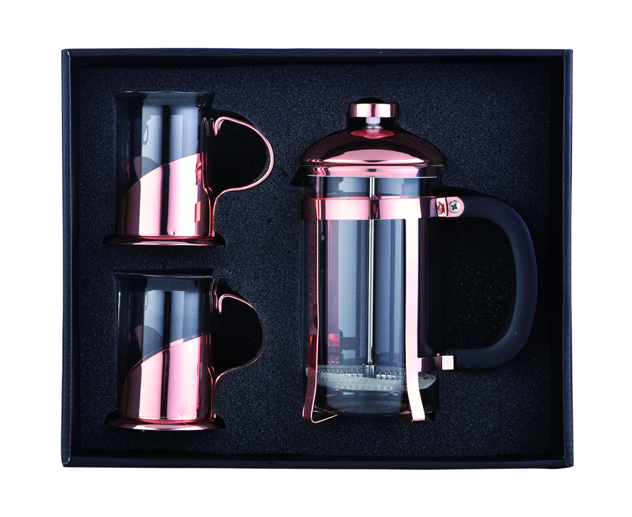 Popular Rose Gold French Press Set with Cups