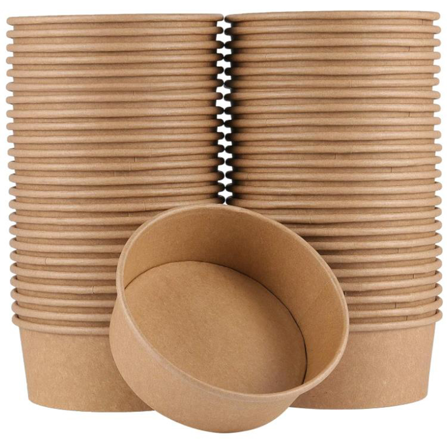 disposable custom printing paper cup container salad poke bowls kraft ...