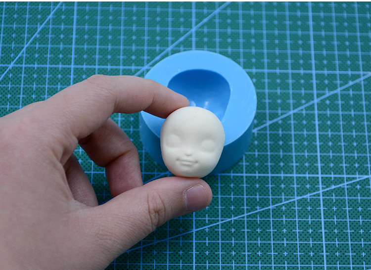 MOFA DIY use Silicone Human Lady Face Mould clay and clay molds for ...