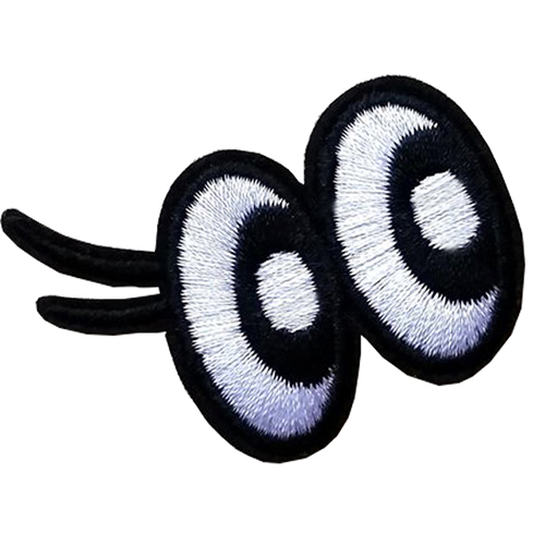 Top Quality Fashion Design Garment Patch iron on Eye Patches Embroidery ...